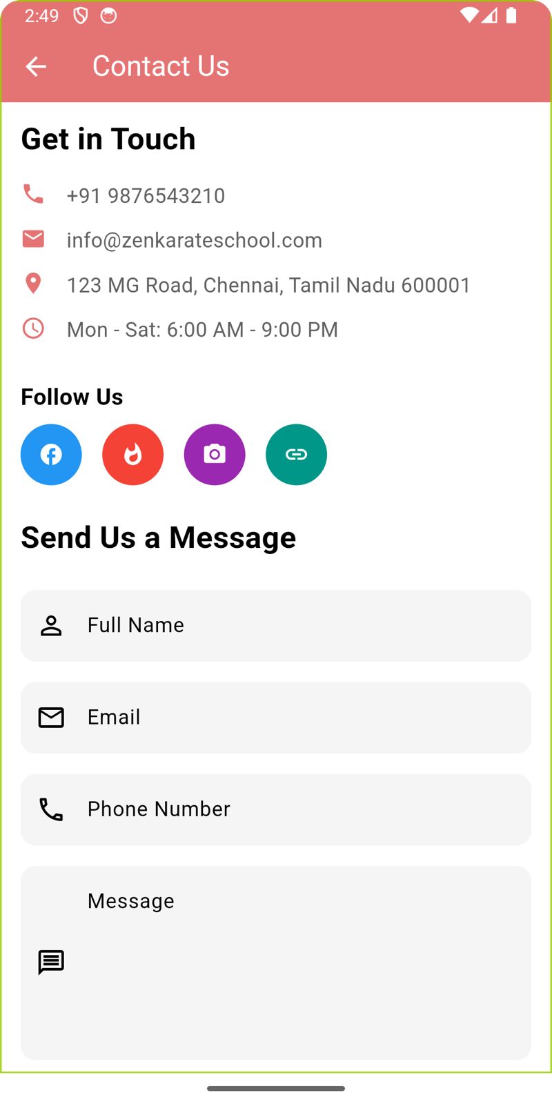 Zen Karate App - Portfolio